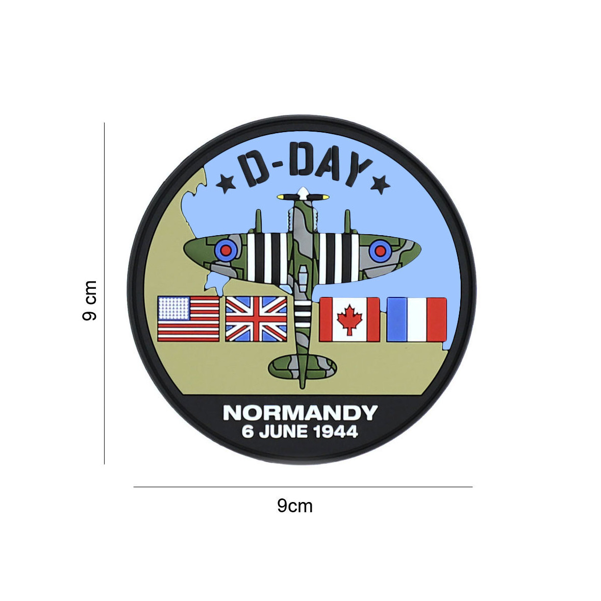 3D PVC D-Day Spitfire Patch - 101 Inc - vetsecurite.com