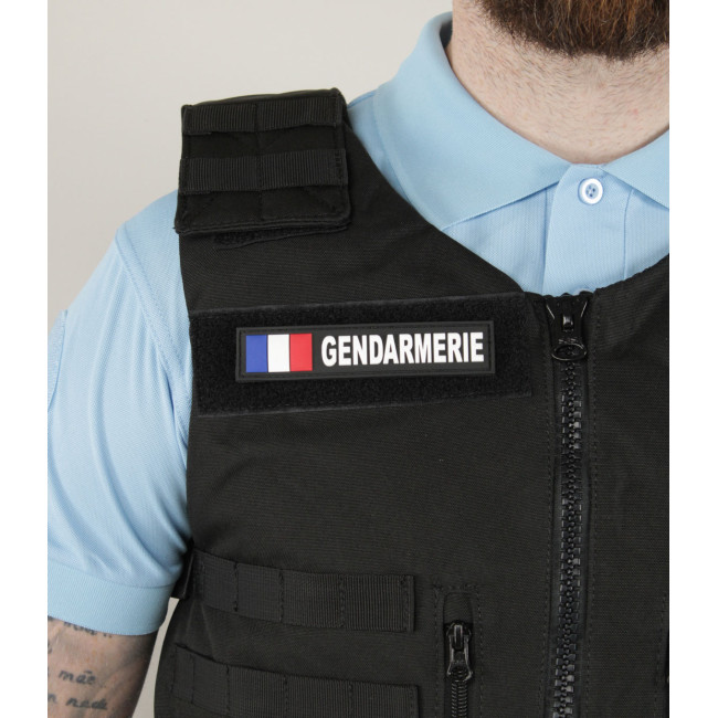 Targhetta nominativa in PVC Gendarmerie con bandiera francese - DMB ...
