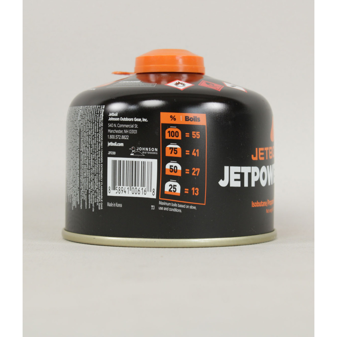 Cartuccia di gas Jetpower 230g della marca Jetboil - Bivacco/Outdoor