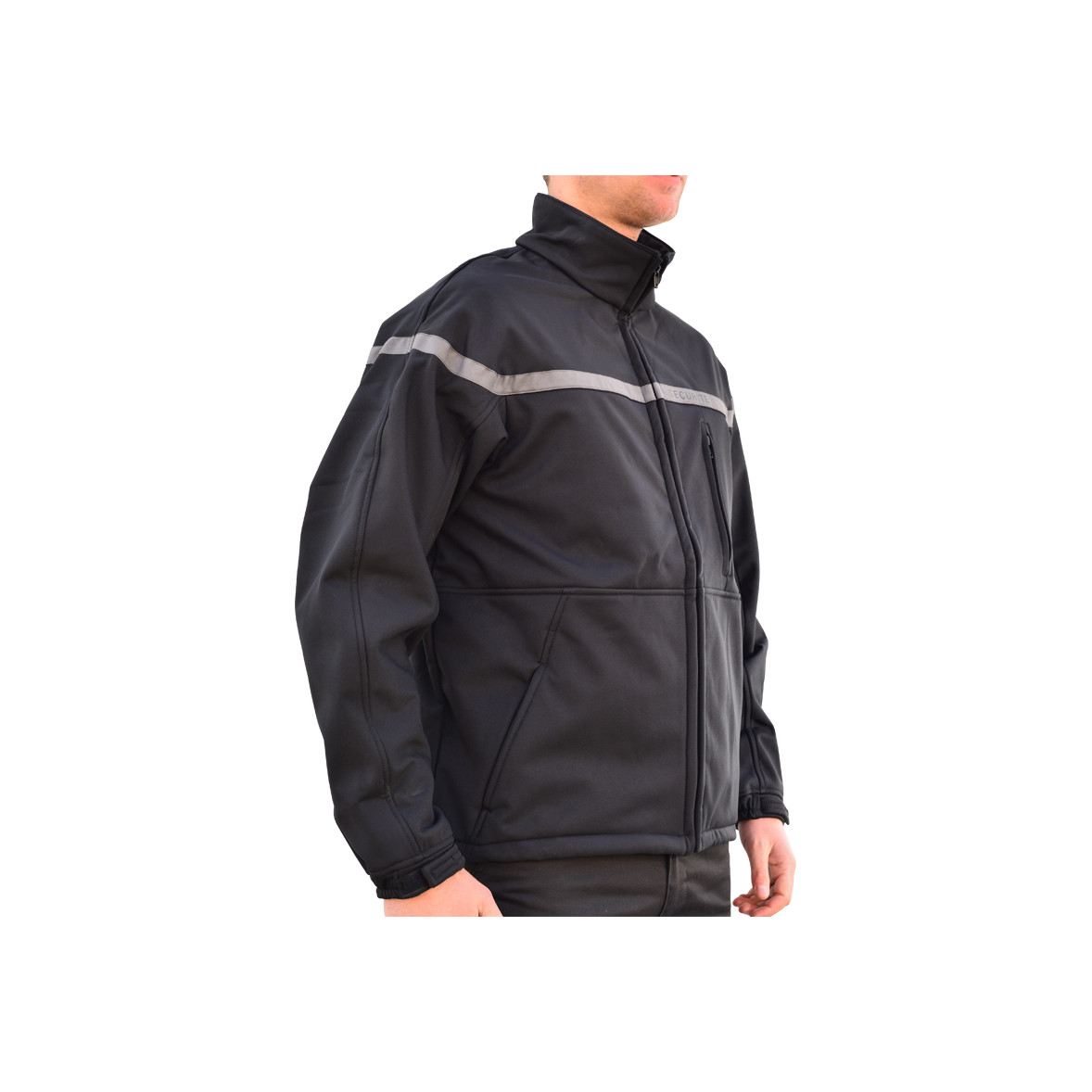 Discover the new security softshell jacket with gray band at vetsecurite